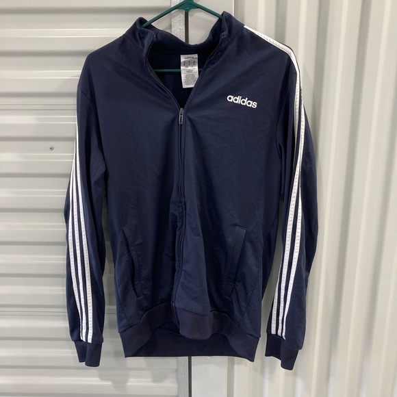 adidas | Jackets & Coats | Adidas Mens Dark Blue Track Jacket | Poshmark